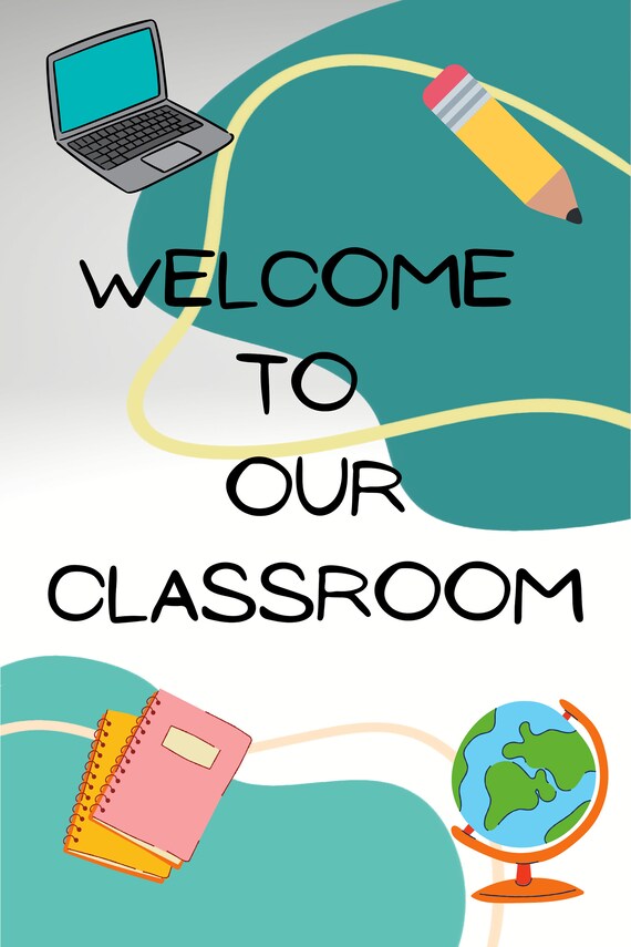 DIGITAL DOWNLOAD Welcome Poster for Classroom - Etsy