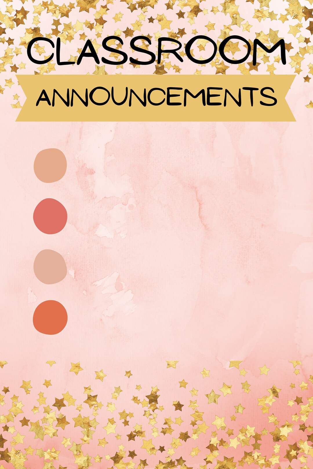 DIGITAL DOWNLOAD Announcement Poster-classroom-bulletine Board-office ...