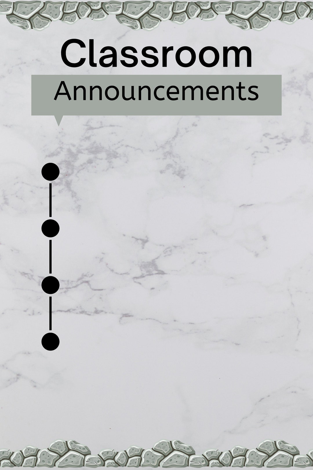 DIGITAL DOWNLOAD Announcement Poster-classroom-bulletine Board-office ...