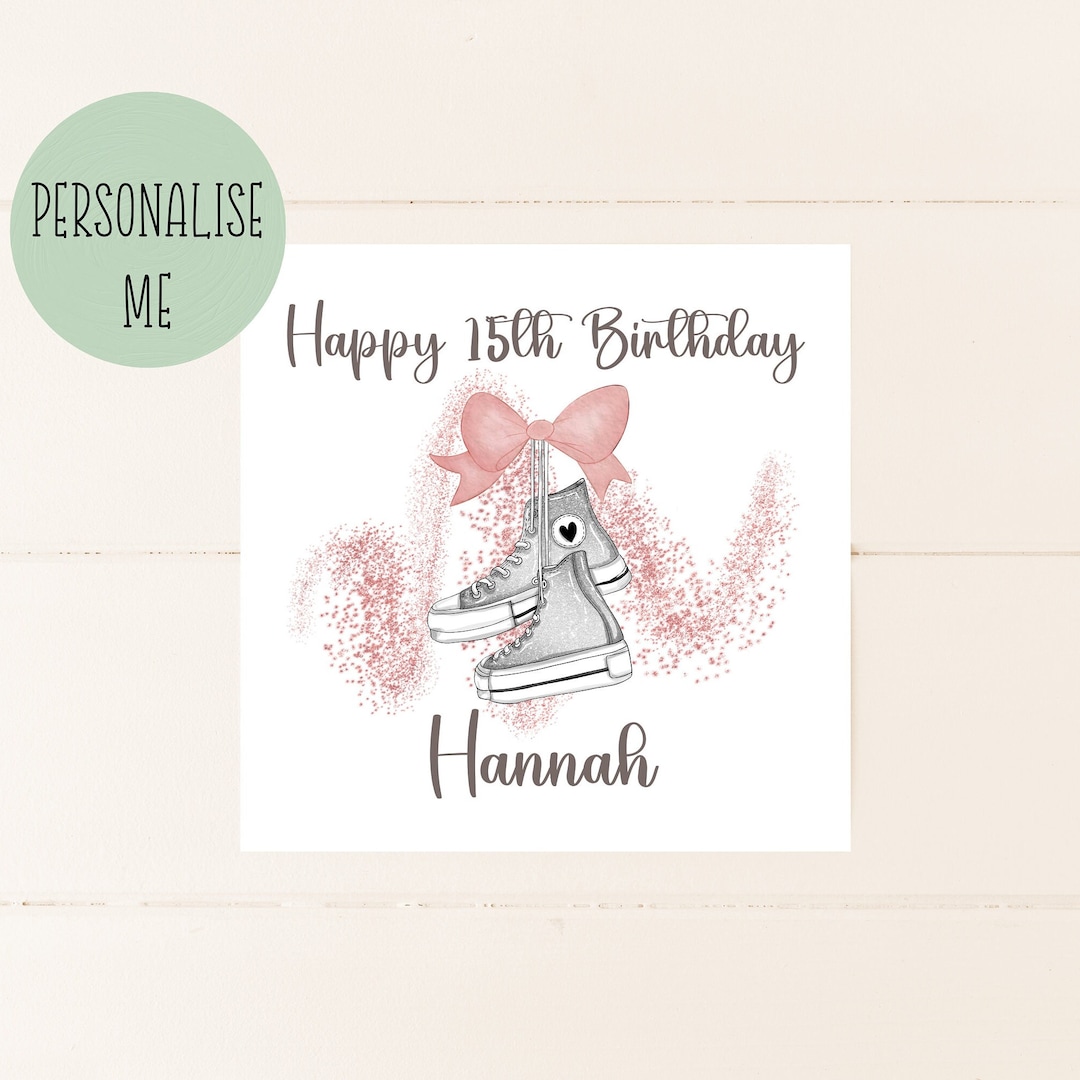 15TH Birthday Card for Teens, Personalised 15th Birthday Card, Happy ...