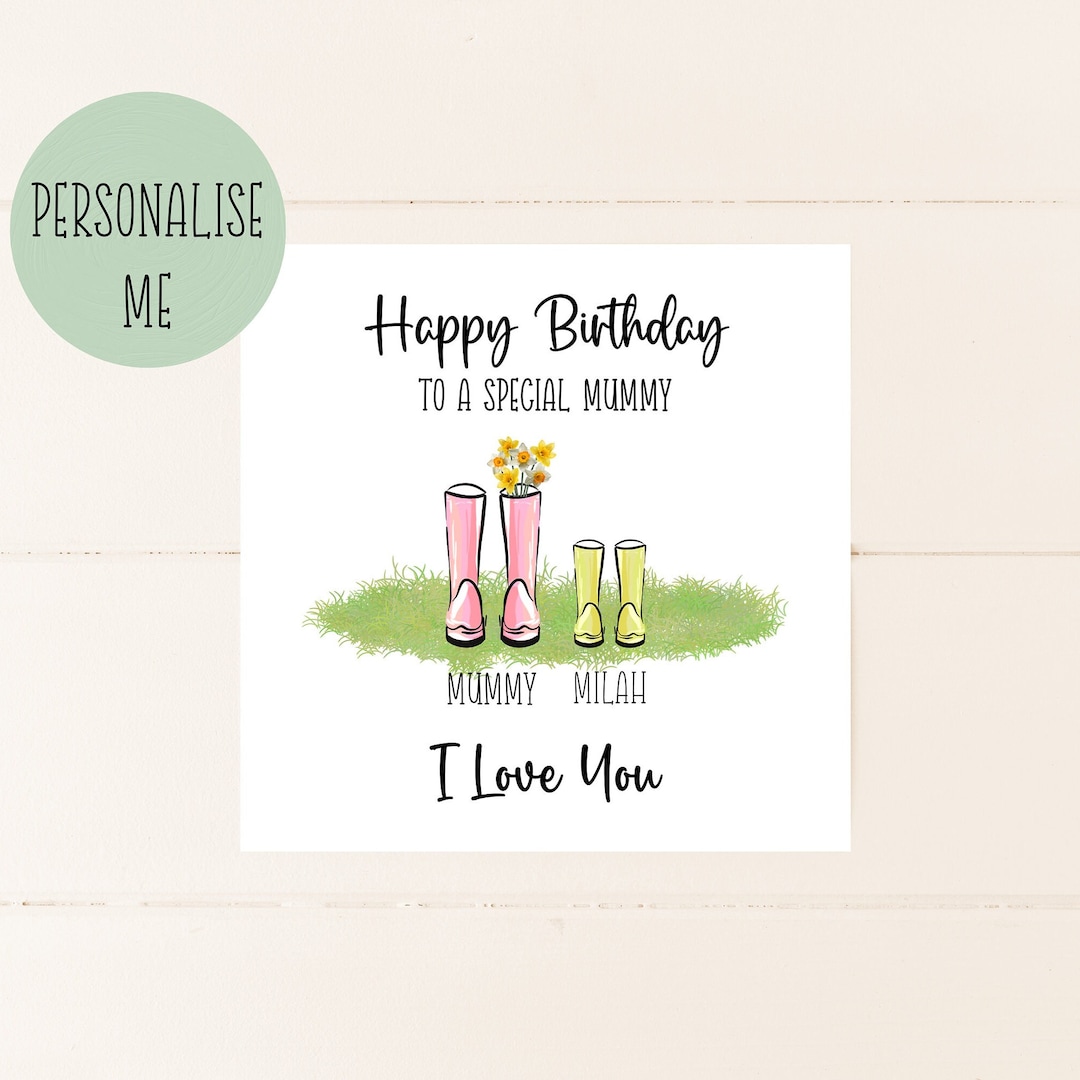 Mummy Birthday Card, Happy Birthday, Personalised, Special Mummy, Card ...