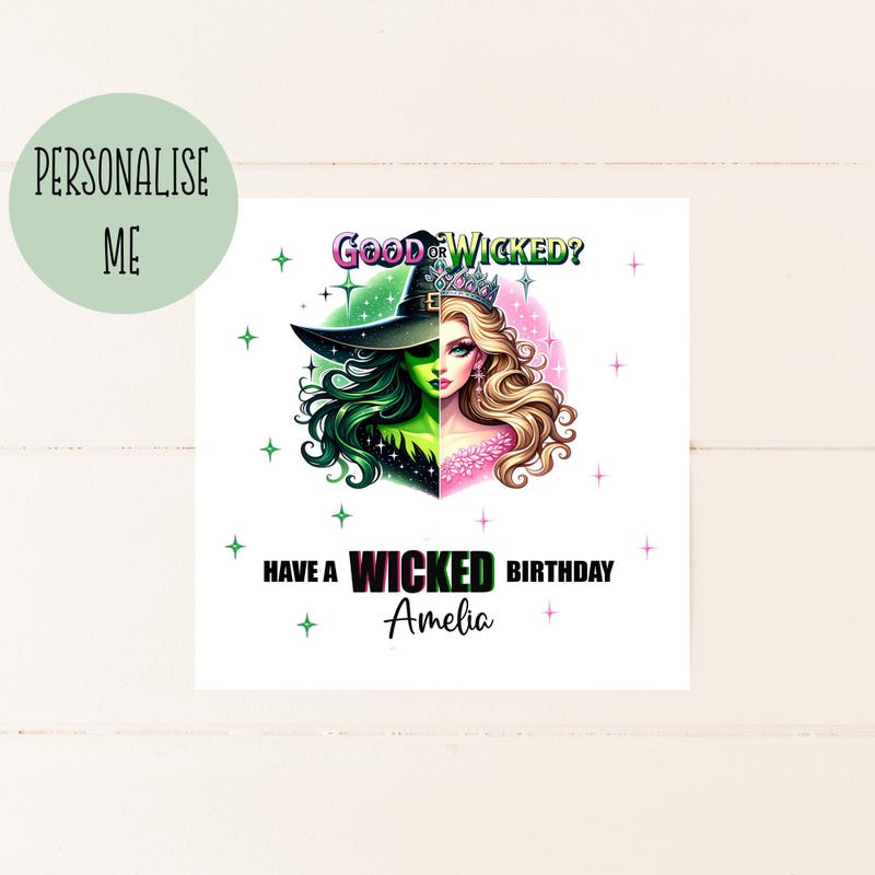 Wicked Birthday Card - Etsy UK