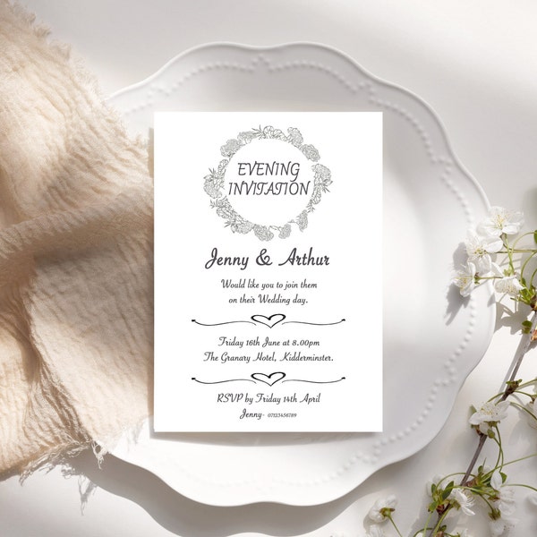 Evening Invite - Etsy UK