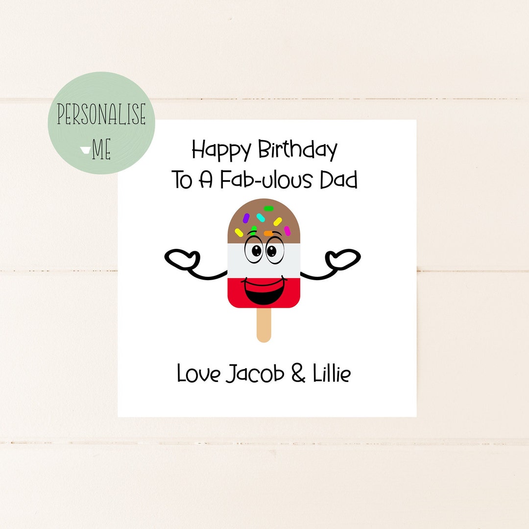 Funny Birthday Card for Dad, Birthday, Fabulous Dad Birthday Card From ...