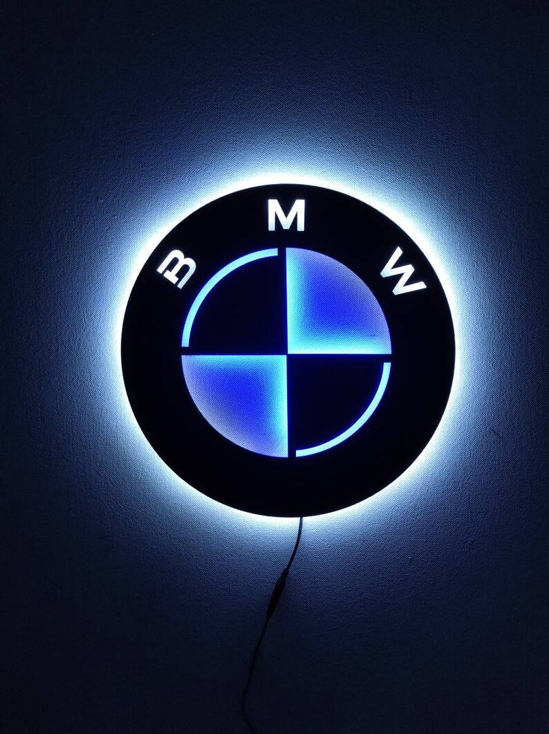 BMW Led Sign BMW Logo Wall Decor BMW Neon Sign Garage Wall - Etsy