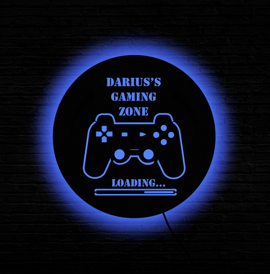 Personalized Gaming Zone Led Sign Neon Sign Game Room Decor - Etsy