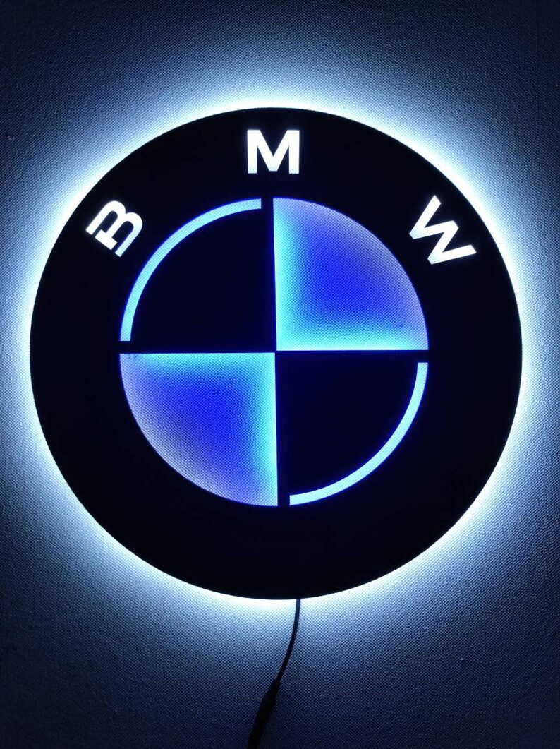 BMW Led Sign BMW Logo Wall Decor BMW Neon Sign Garage Wall - Etsy