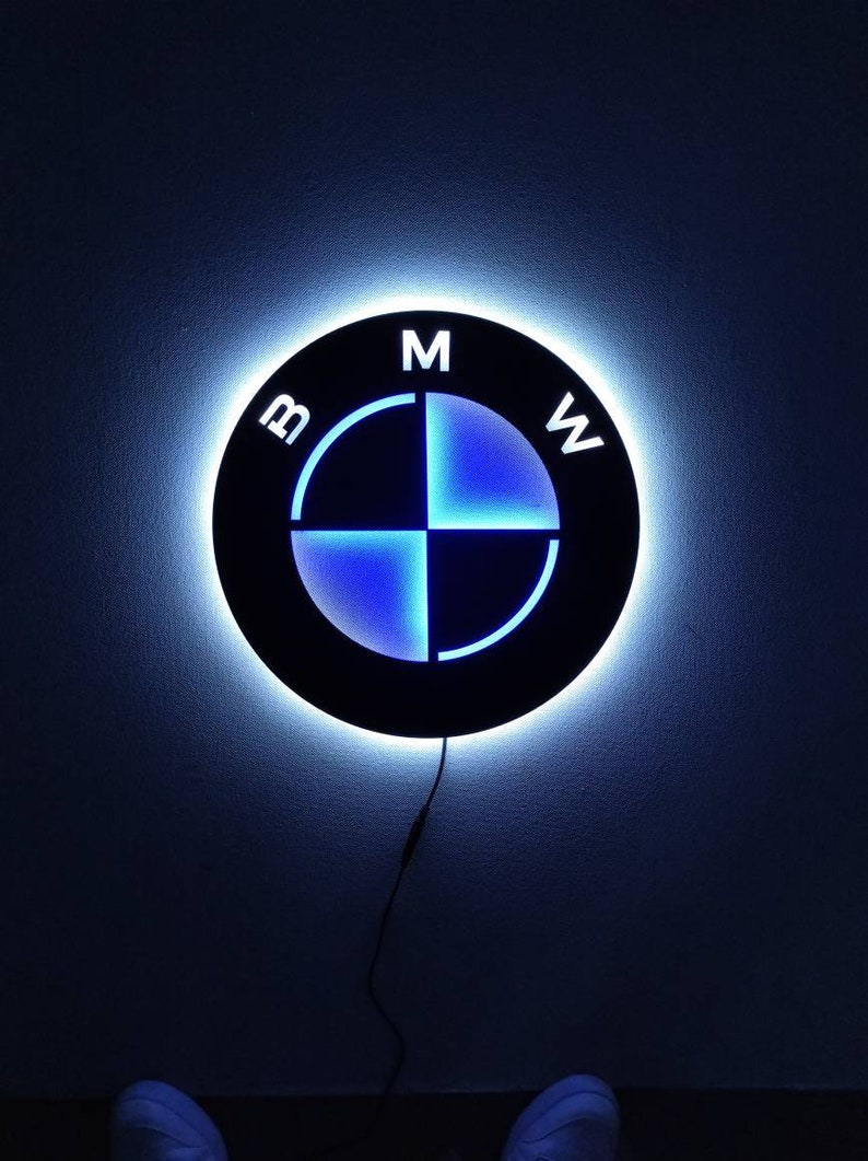 BMW Led Sign BMW Logo Wall Decor BMW Neon Sign Garage Wall - Etsy