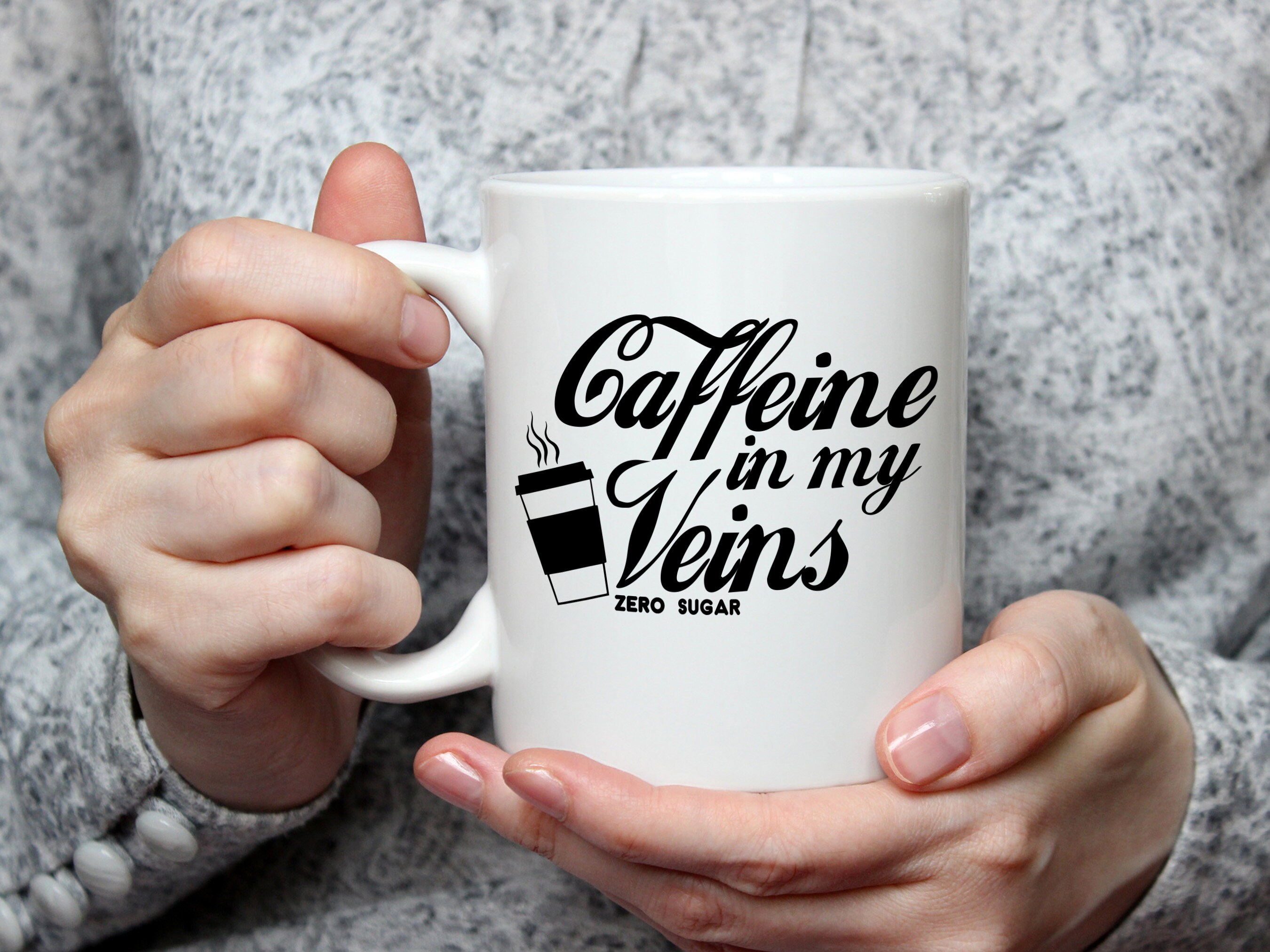 Caffeine In My Veins Svg Coffee Lover Car Decal Popular Etsy