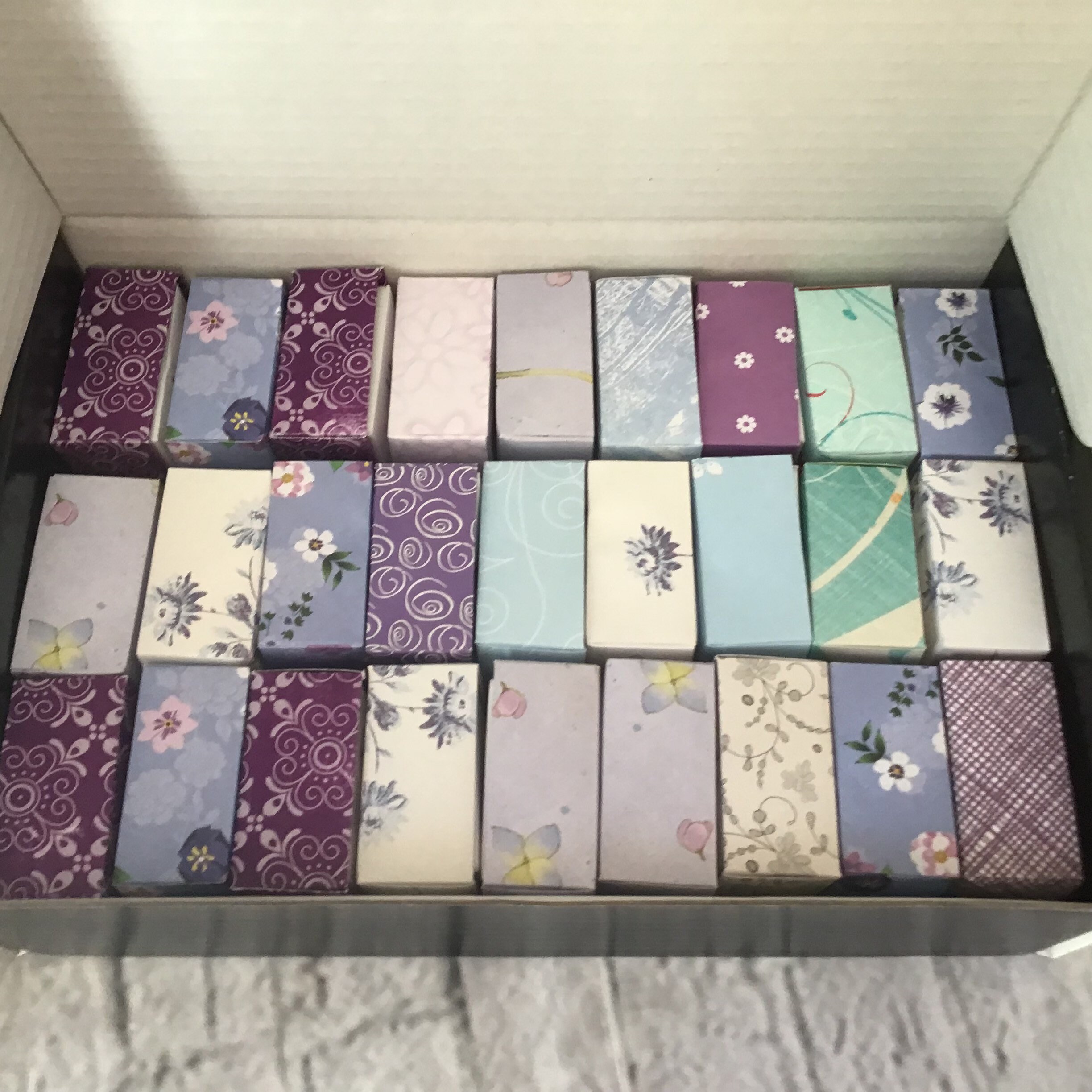 27 Small Origami Boxes, Lilac & Purple Designs. Wedding Favours ...