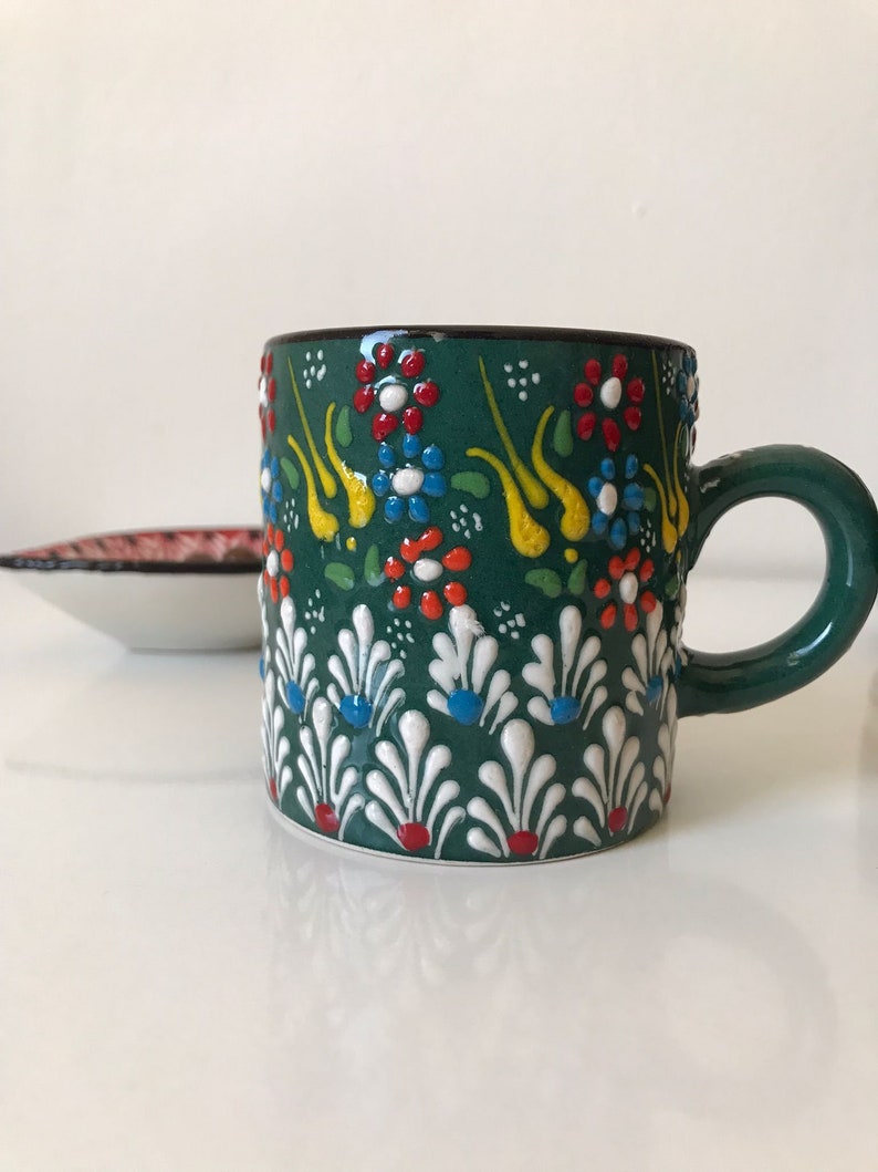 Ceramic Mug, Turkish Mug, Handmade Tulip Ceramic Coffee Mug ...