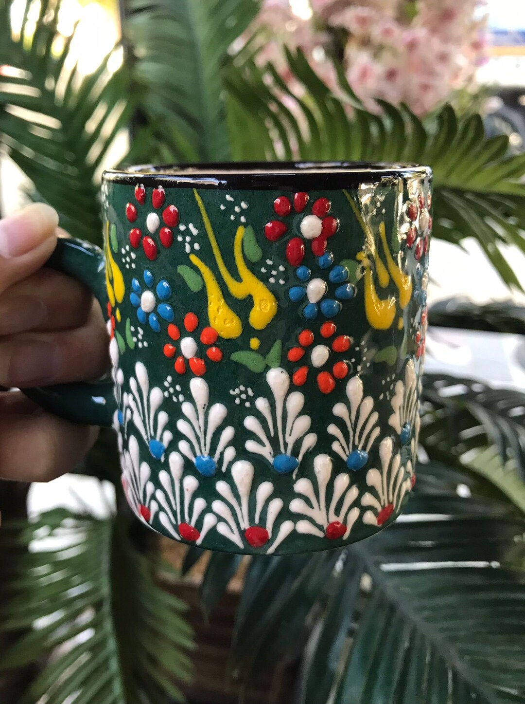 Ceramic Mug, Turkish Mug, Handmade Tulip Ceramic Coffee Mug ...