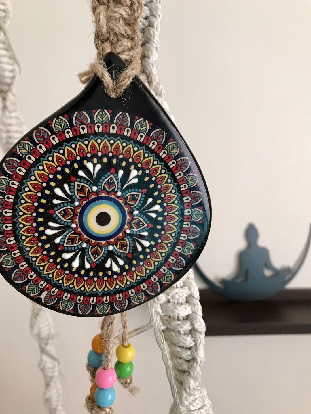 5'' Turkish Ceramic Mandala Wall Decor, Colourful Wall Decor ...