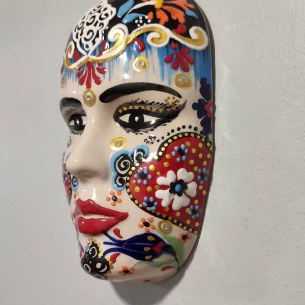 Ceramic Wall Mask - Etsy