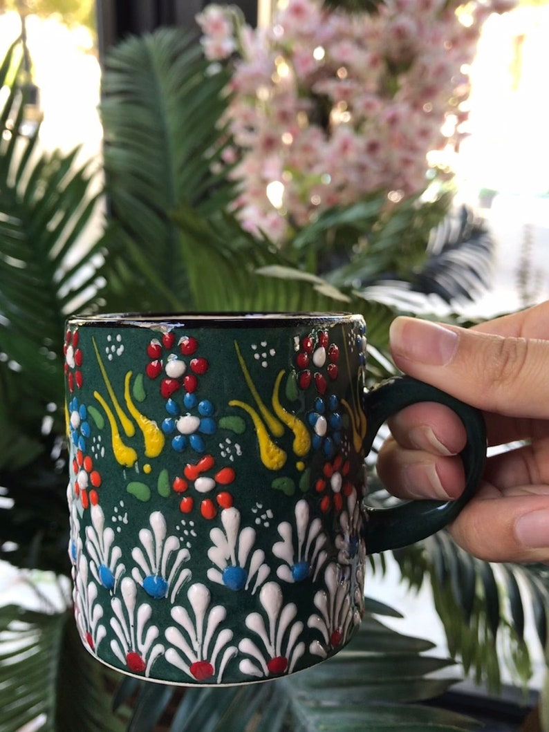 Ceramic Mug, Turkish Mug, Handmade Tulip Ceramic Coffee Mug ...