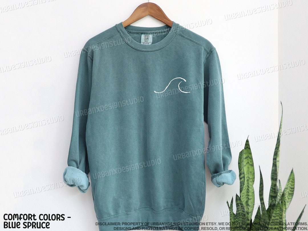 Beach Wave Sweatshirt, Ocean Wave Sweatshirt, Cute Beach Sweatshirt ...