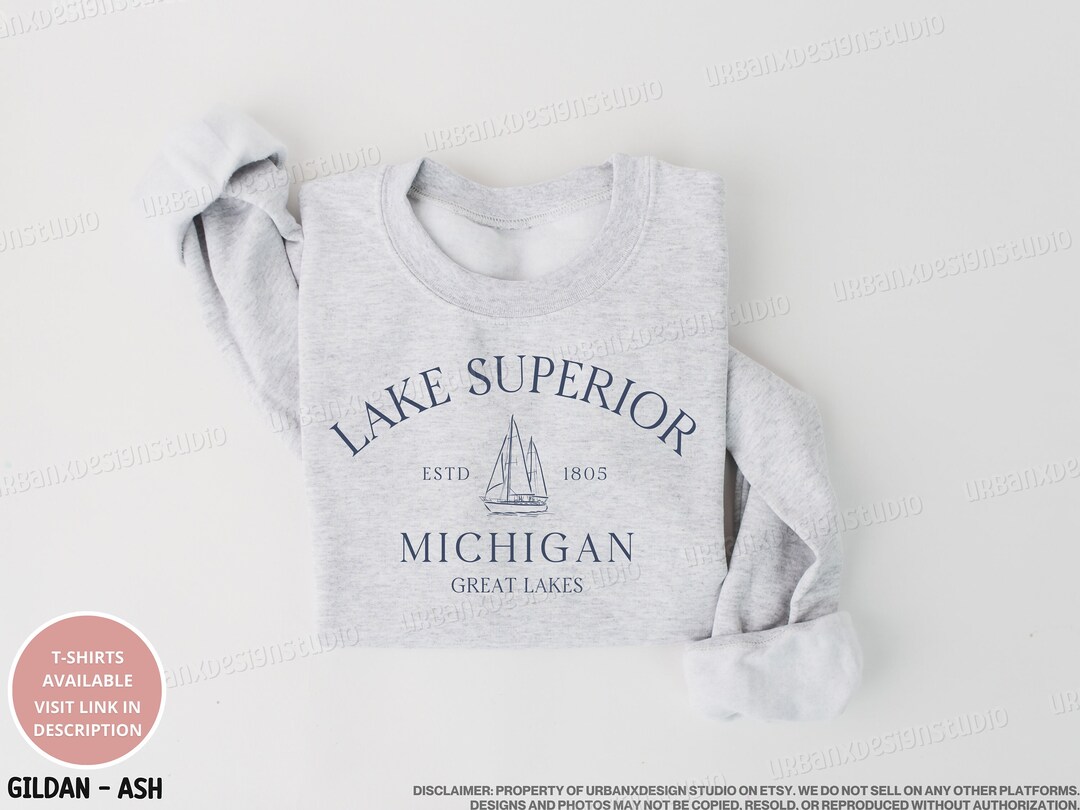 Lake Superior Sweatshirt, Lake Superior Shirt, Michigan Sweatshirt ...