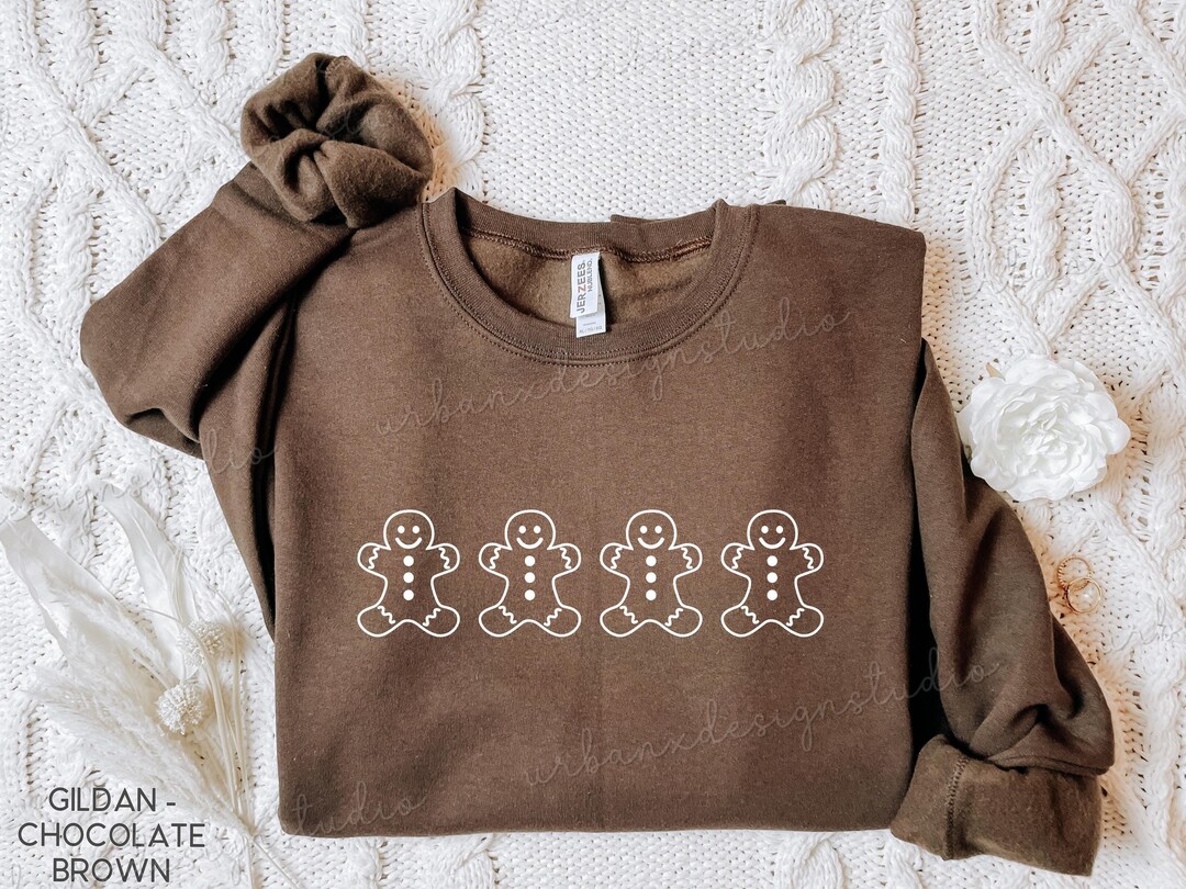 Gingerbread Christmas Sweatshirt, Christmas Cookie Sweater, Gingerbread ...