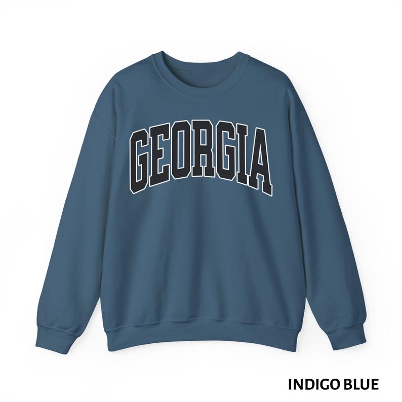 Georgia Sweatshirt, Vintage Varsity Style Crewneck, Retro Pullover - Etsy