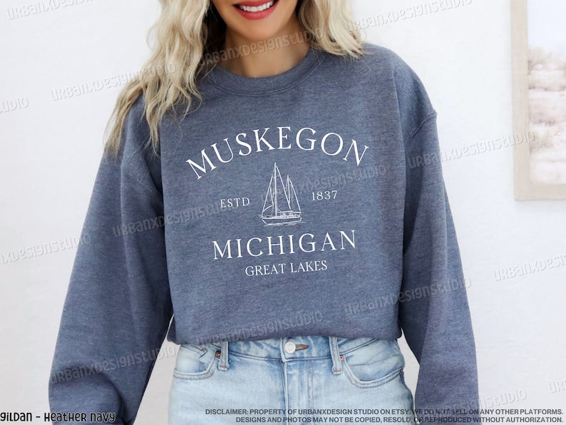 Muskegon Sweatshirt, Muskegon Shirt, Muskegon Crewneck, Michigan ...