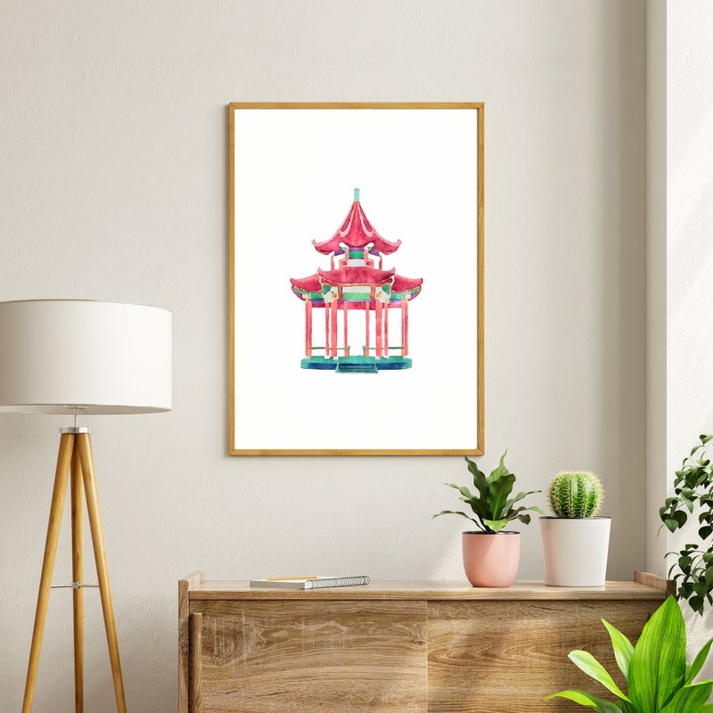 Pagoda Art Print - Etsy