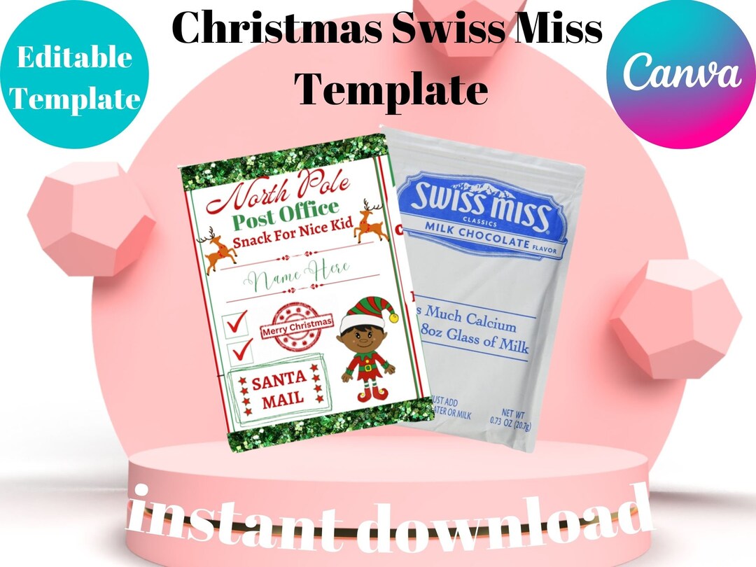 Cocoa Packet Cover, Hot Chocolate Packet Printable, Northpole Cocoa ...