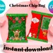 Editable Christmas Chip Bag Wrapper: Party Favor Template (digital ...