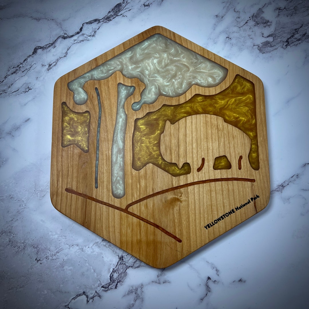 Yellowstone Wood & Epoxy Wall Hanging Artwork - Etsy