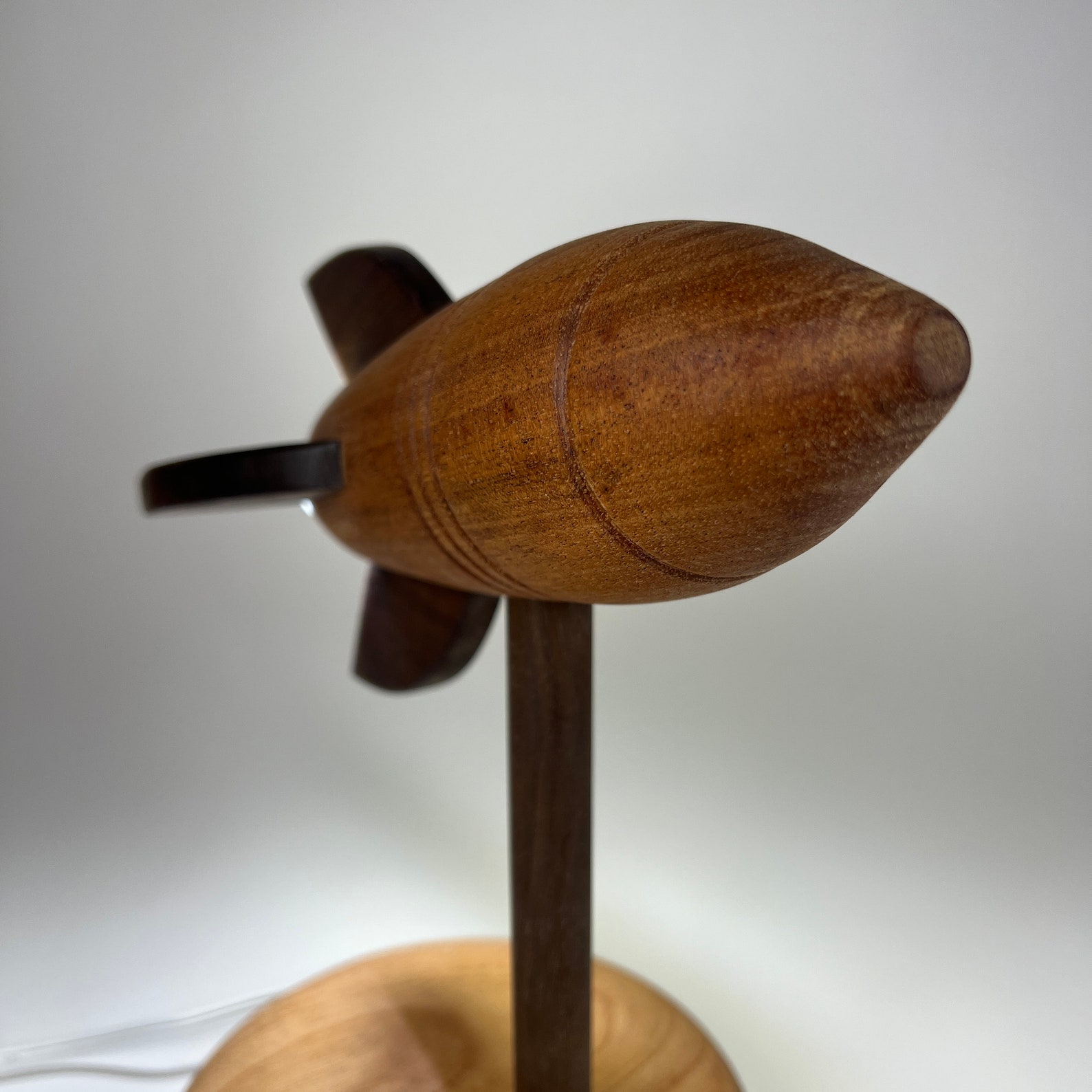 Wooden Rocket Table Lamp - Etsy