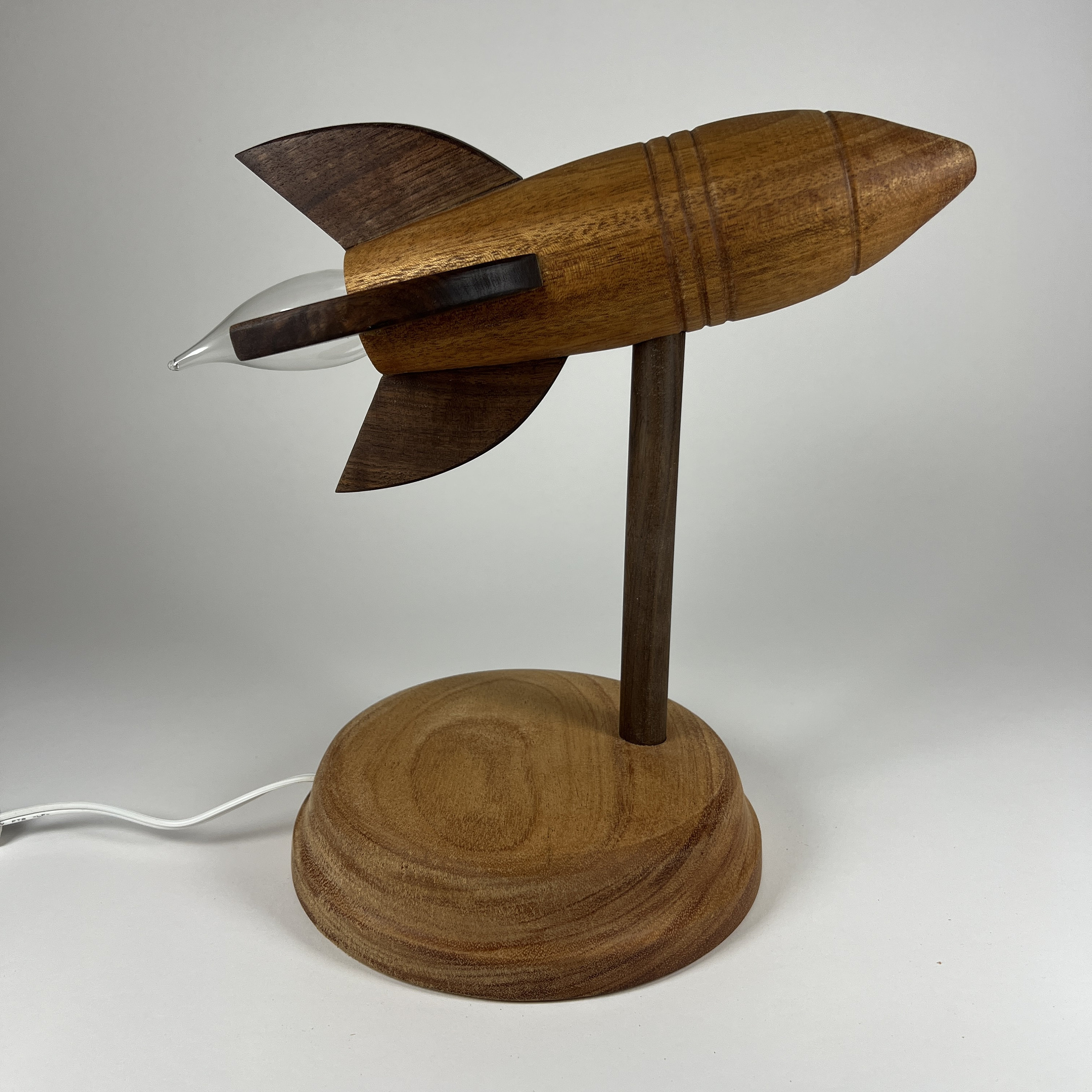 Wooden Rocket Table Lamp - Etsy