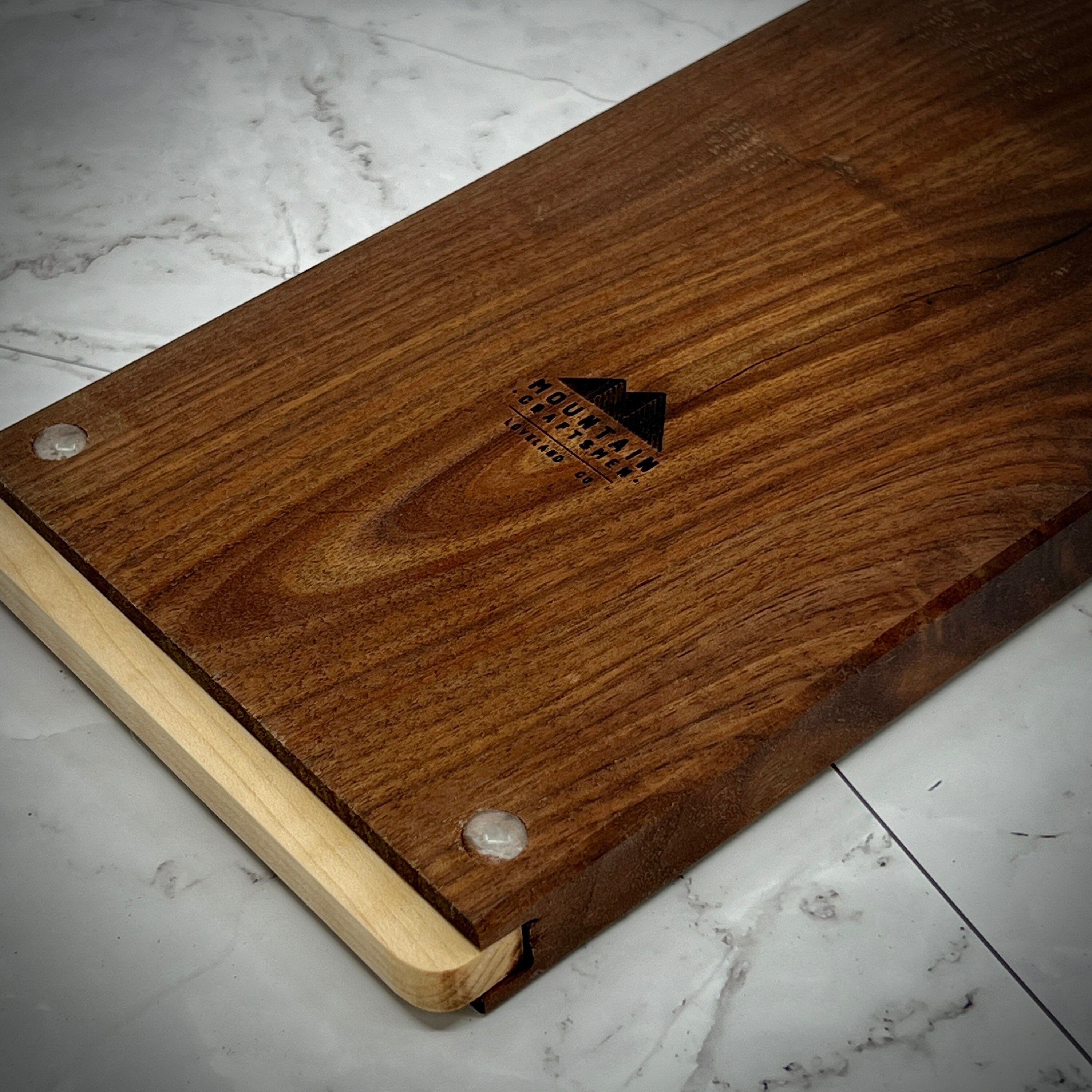 Walnut 2-player Cribbage Board W/abalone Inlays, Metal Playing Pieces ...