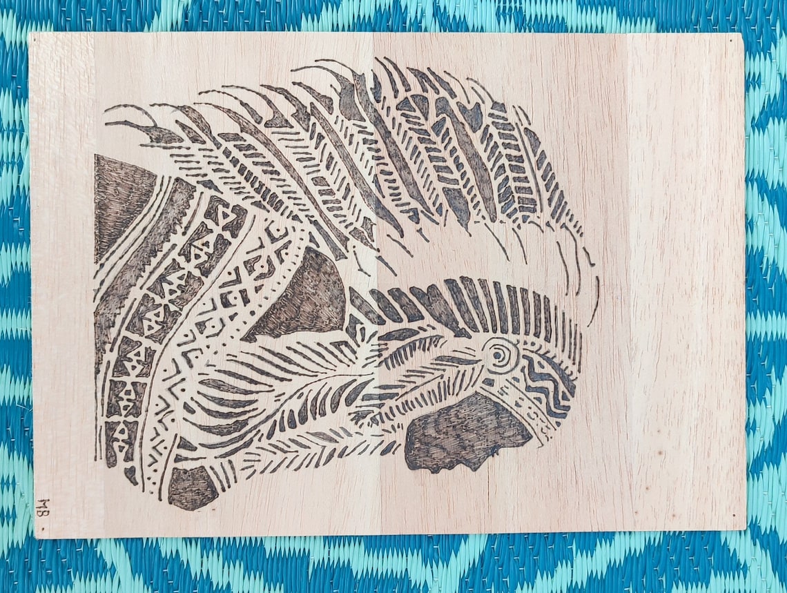 Pyrogravure sur bois A4 décoratif et personnalisable, gravure, arts ...