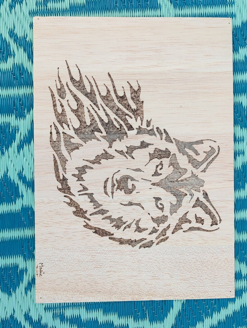 Pyrogravure sur bois A4 décoratif et personnalisable, gravure, arts ...