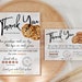 2 Editable Cookie Thank You Card Bundle Bakery Shop Card - Etsy