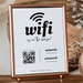 Wifi Sign, QR Code Wifi, Printable Wifi Code Sign, Scan to Connect Wifi ...