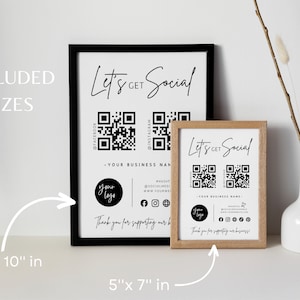 Social Media Sign Template, Small Business Sign Template, Social Media ...