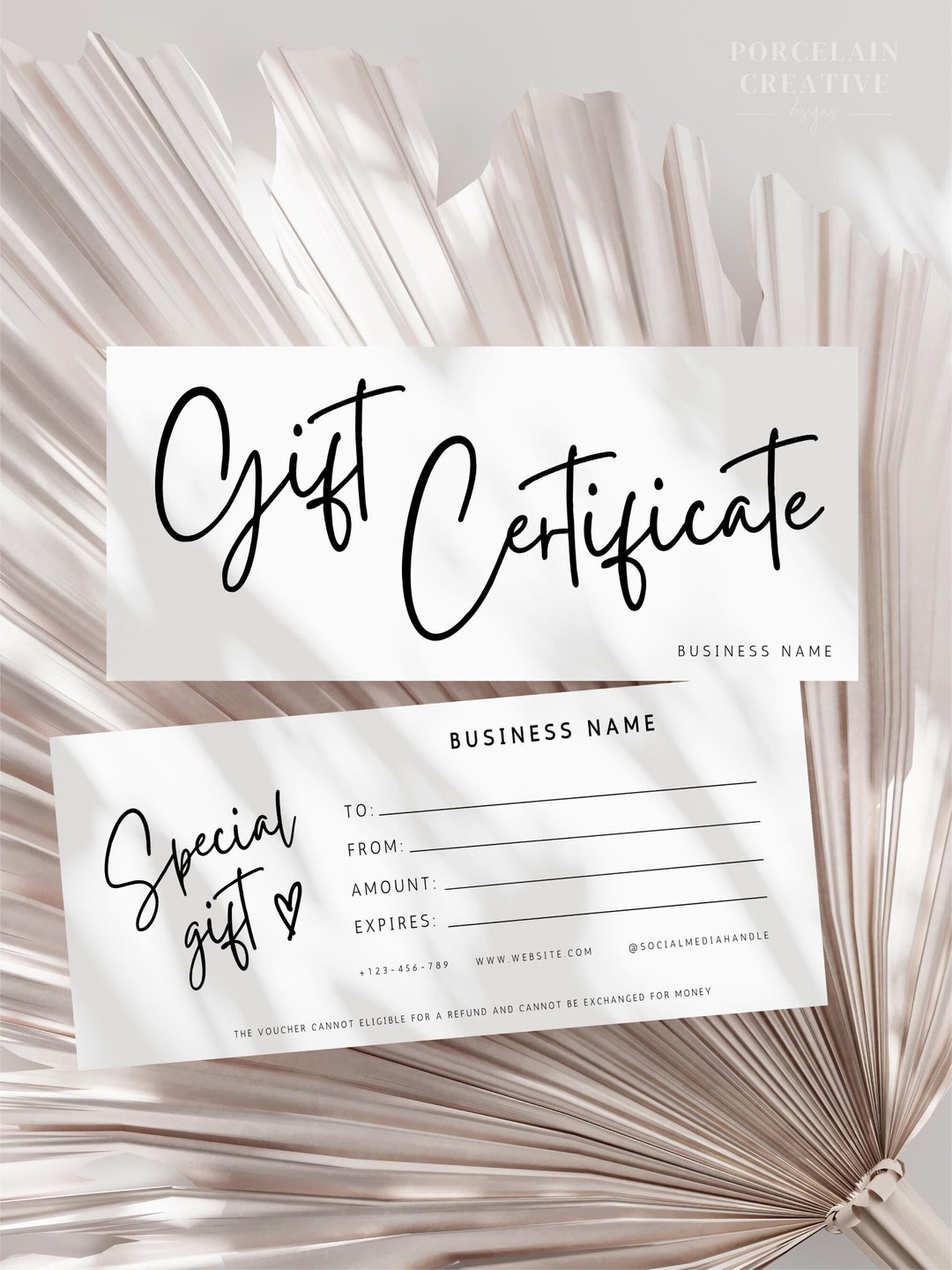 Editable Gift Certificate Template, Printable Gift Voucher, Editable ...