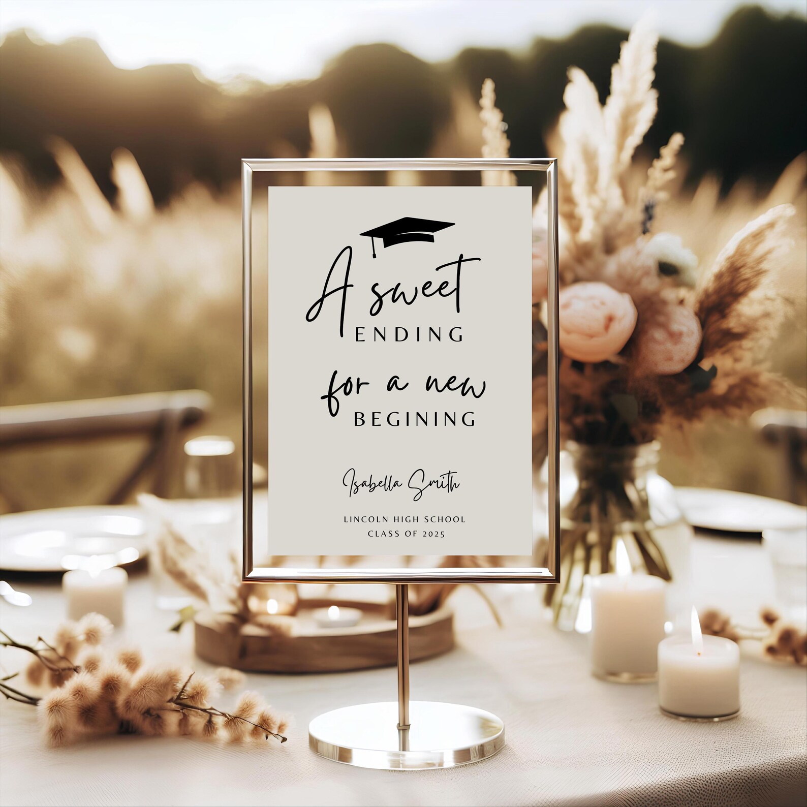Graduation Dessert Table Sign, Editable Grad Party Sign, Printable ...