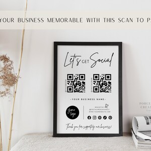 Social Media Sign Template, Small Business Sign Template, Social Media ...