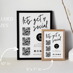 Social Media Sign Template, Small Business Sign Template, Social Media ...