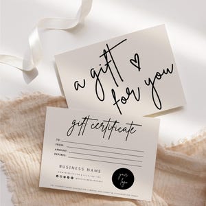Editable Gift Certificate Template, Printable Gift Voucher, Editable ...