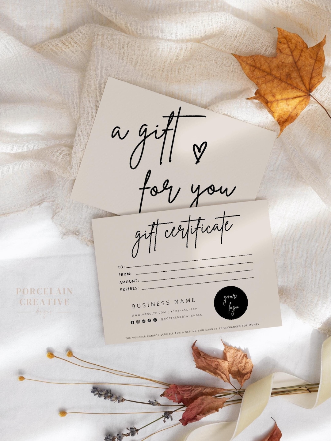 Editable Gift Certificate Template, Printable Gift Voucher, Editable ...