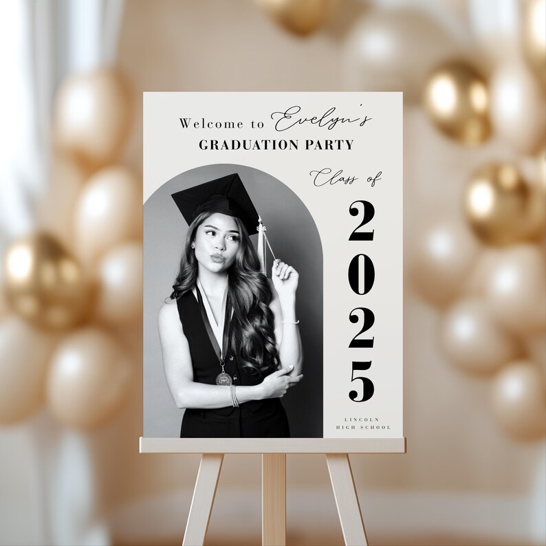 Graduation Party Welcome Sign Template, DIY Grad Party Decor ...