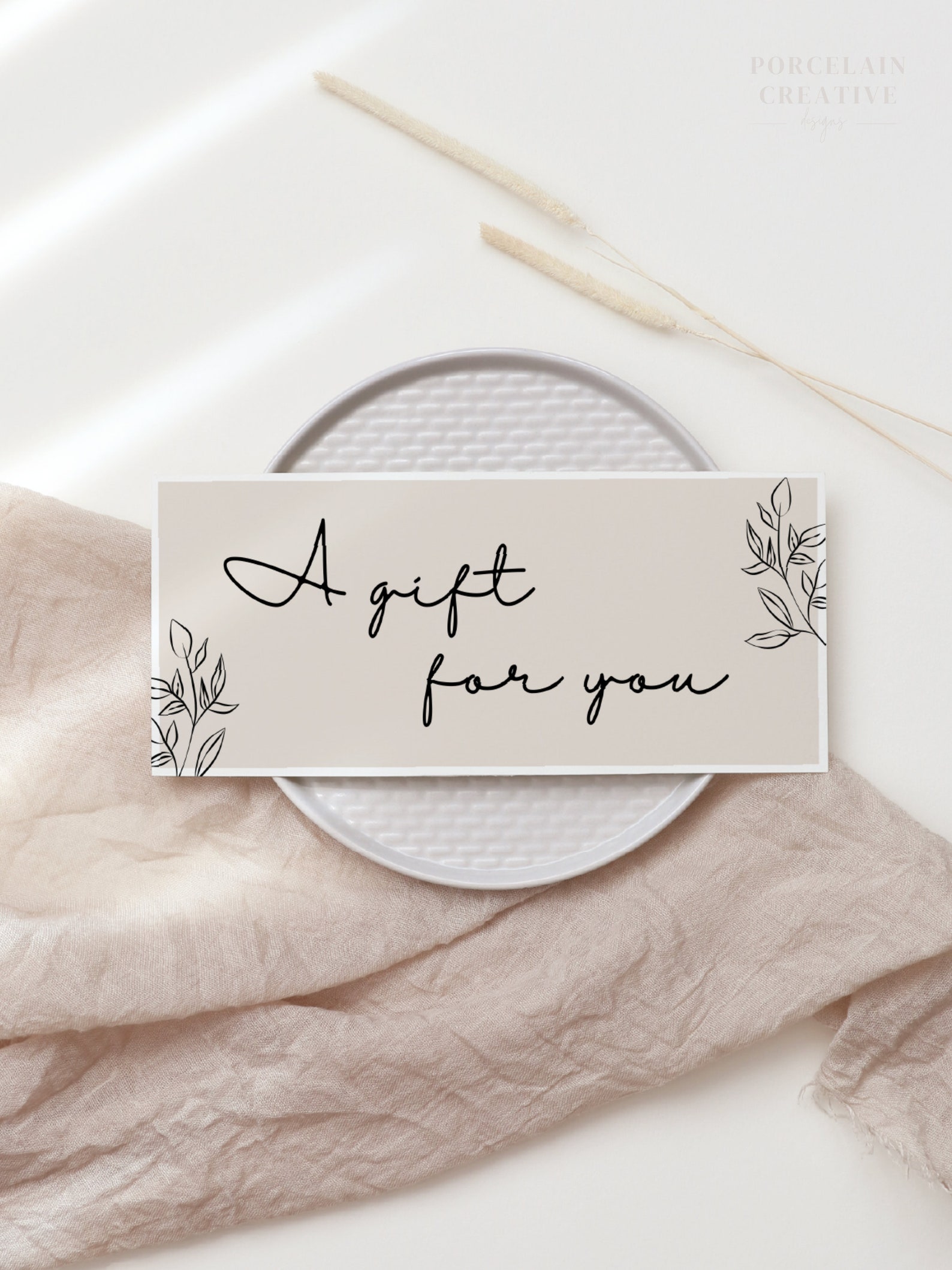 Boho Editable Gift Certificate Template, Printable Gift Voucher ...
