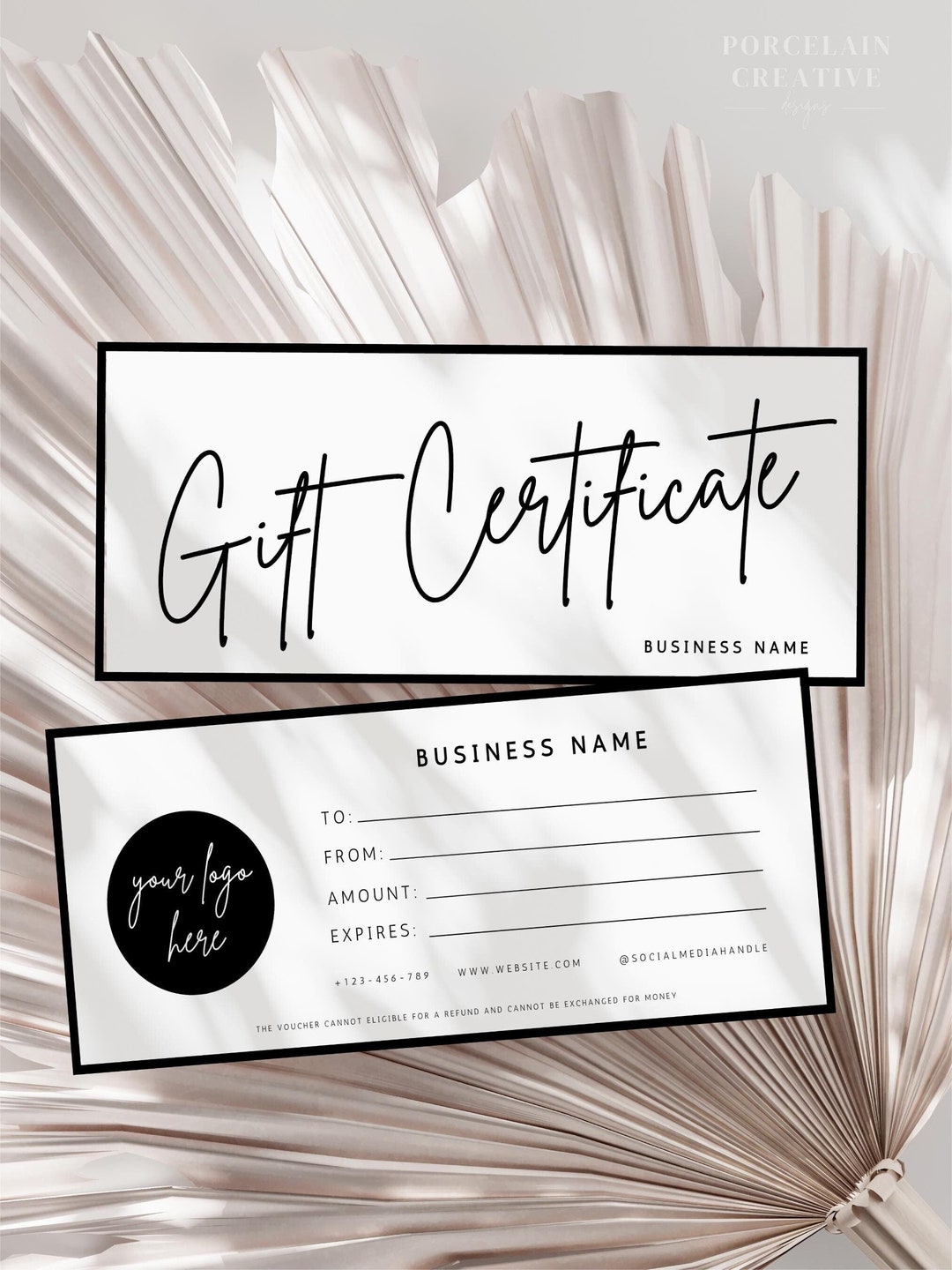 Editable Gift Certificate Template, Printable Gift Voucher, Editable ...