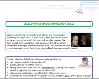 Speech & Language Therapy Activity Sheets to Help Your Child: - Etsy