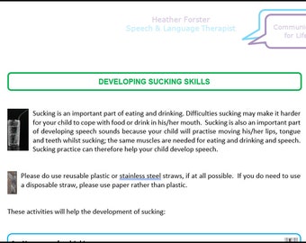 Speech & Language Therapy Activity Sheets to Develop Your - Etsy