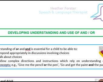 Speech & Language Therapy Activity Sheets to Develop Your - Etsy