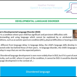 Speech & Language Therapy Activity and Information Sheets to Help ...