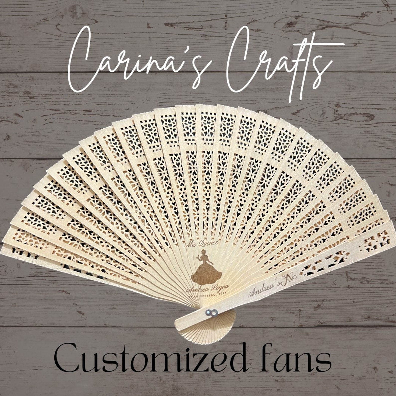 Custom Quinceañera Hand Fans - Etsy